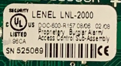 Control Panels & Keypads - Lenel Lnl-2000