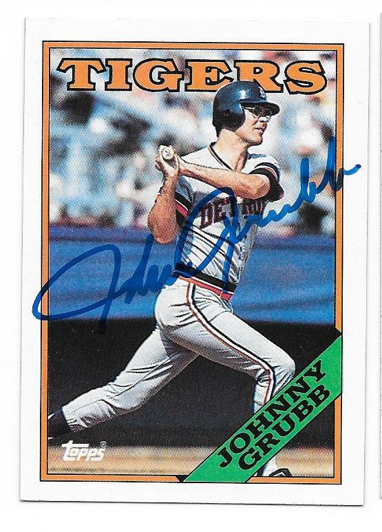 JOHNNY GRUBB 1988 TOPPS AUTOGRAPHED SIGNED # 128 DETROIT TIGERS | eBay