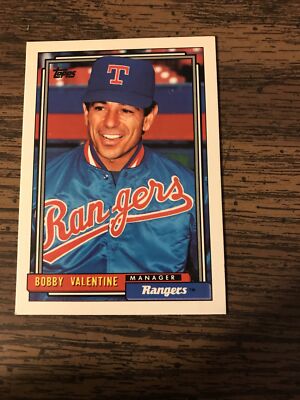 Bobby Valentine, Manager, Texas Rangers, 1992 Topps #789 | eBay