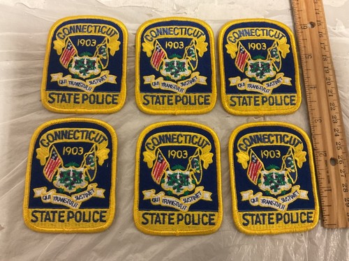 Connecticut State Police Hat Size collectable Patch 6 total all new | eBay