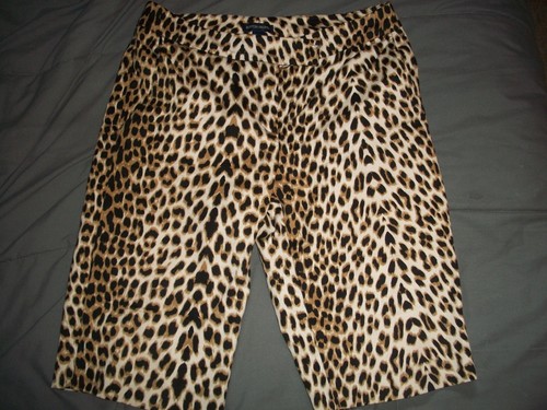 womens Boston Proper Bermuda shorts.animal print.size 6 small | eBay