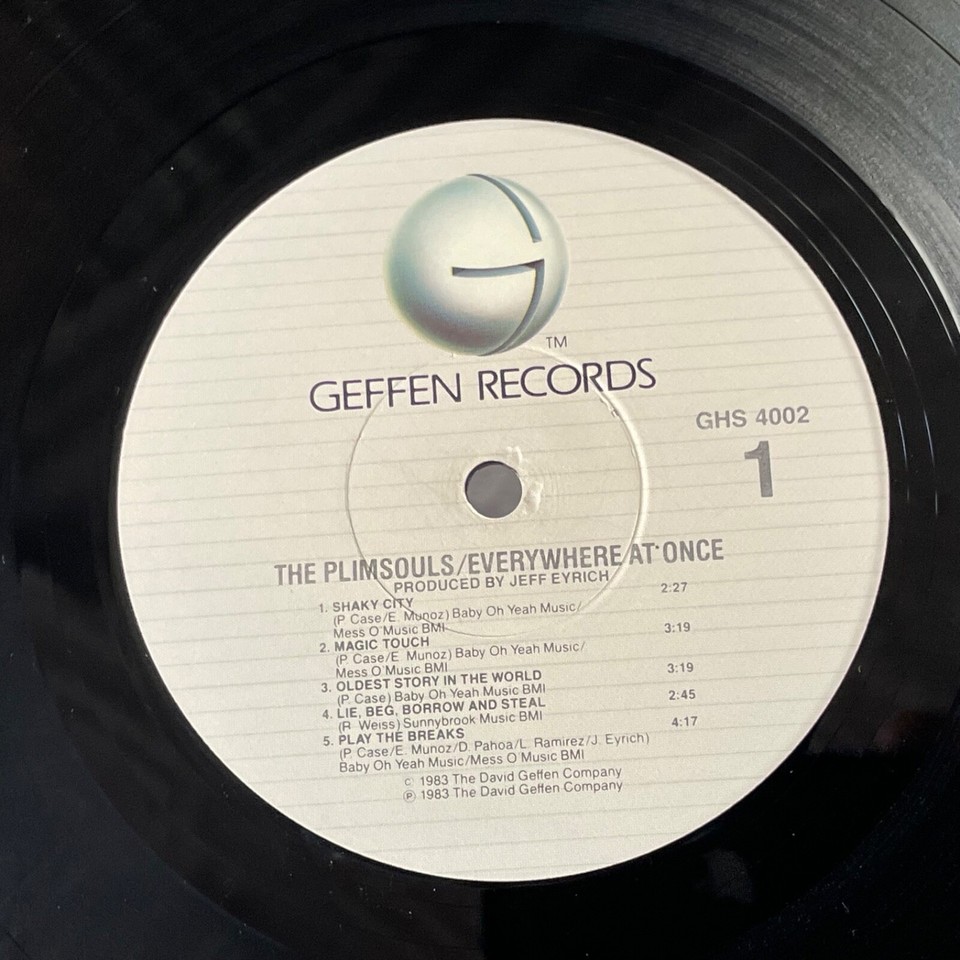 The Plimsouls Everywhere At Once LP Geffen 1983 Jacksonville GHS 4002 ...