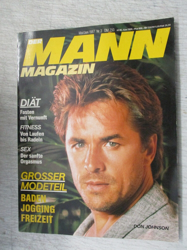 DER MAN MAGAZINE MAY JUNE 1987 DON JOHNSON MIAMI VICE GERMANY GERMAN NO ...