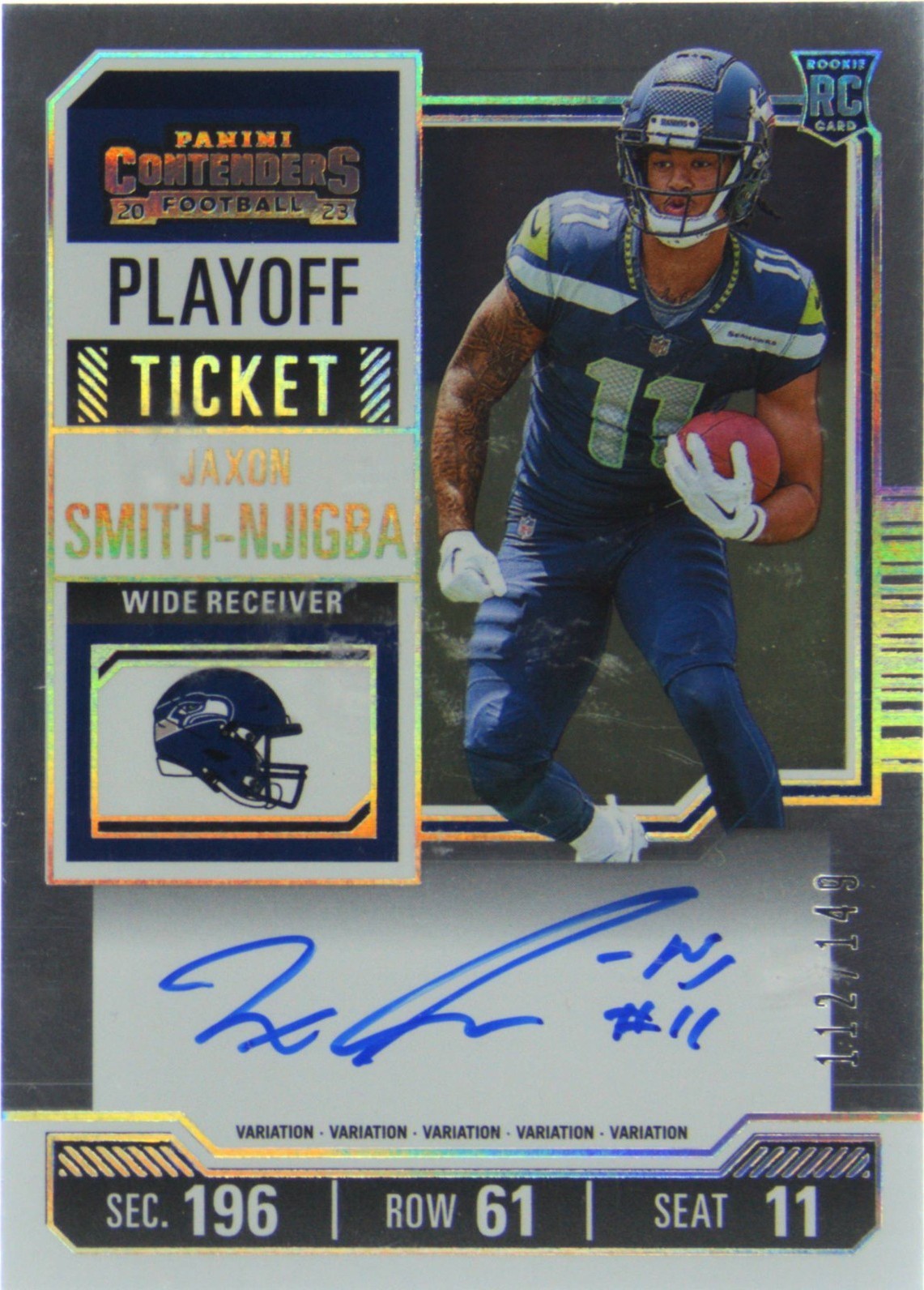 2023 Panini Contenders - Rookie Ticket RPS Variation Jaxon Smith-Njigba ...