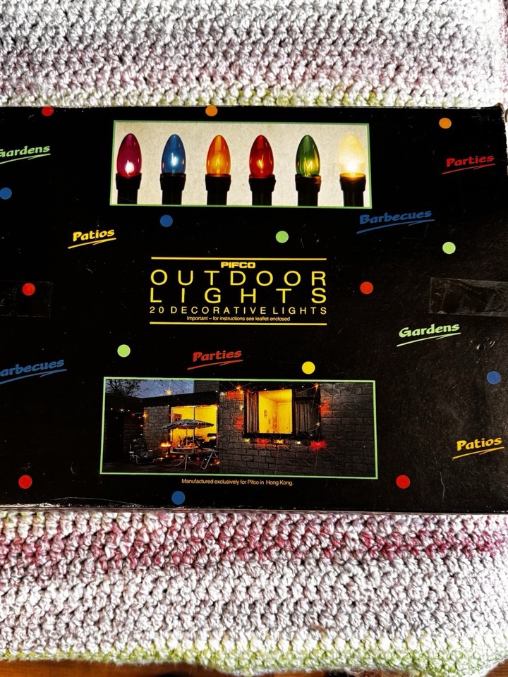 Vintage Pifco Outdoor Christmas Festive Decoration Lights Set 20 Lights ...