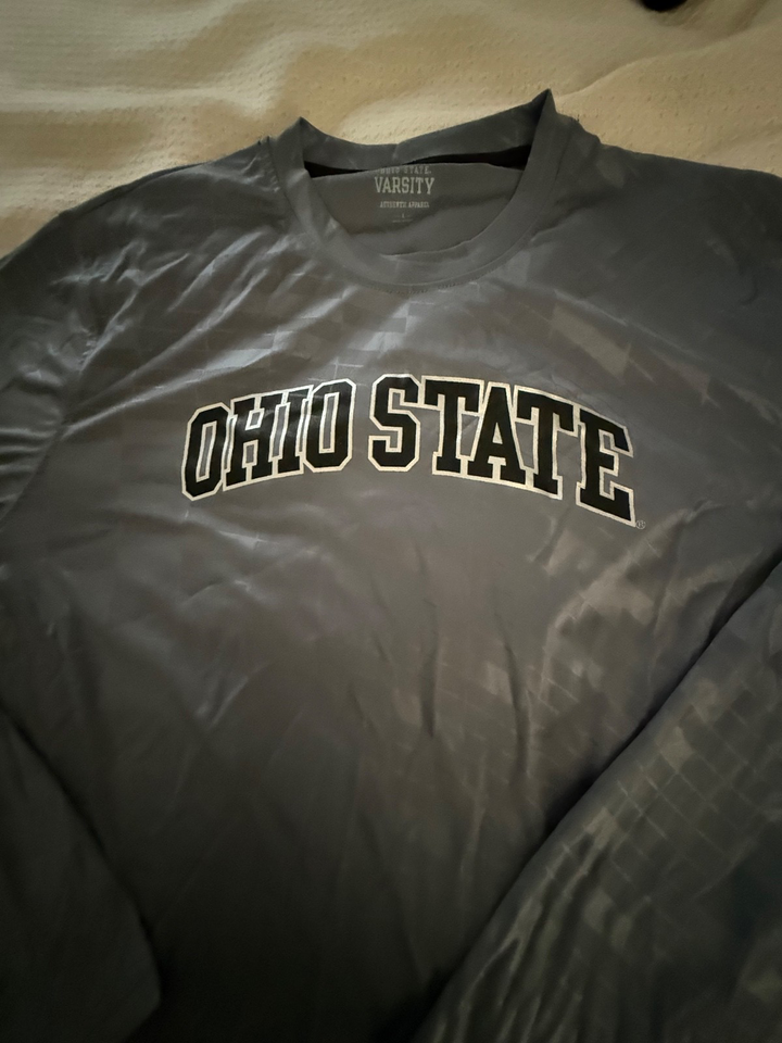 Men’s L Ohio State Varsity Authentic Apparel long sleeve gray with ...