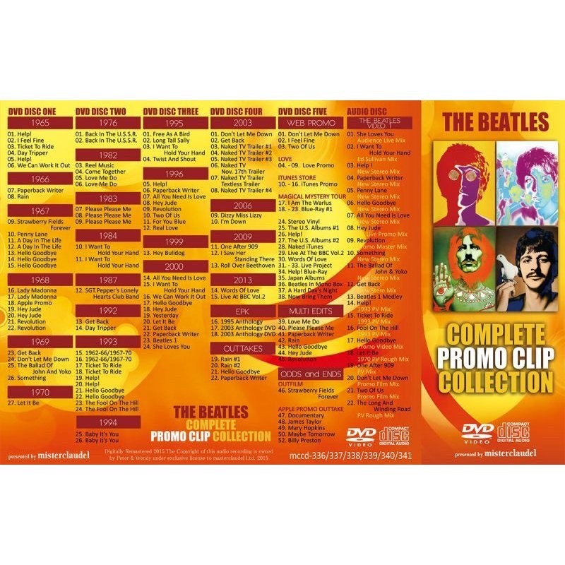 THE BEATLES / COMPLETE PROMO CLIP COLLECTION 【5DVD+CD】 NEW | eBay