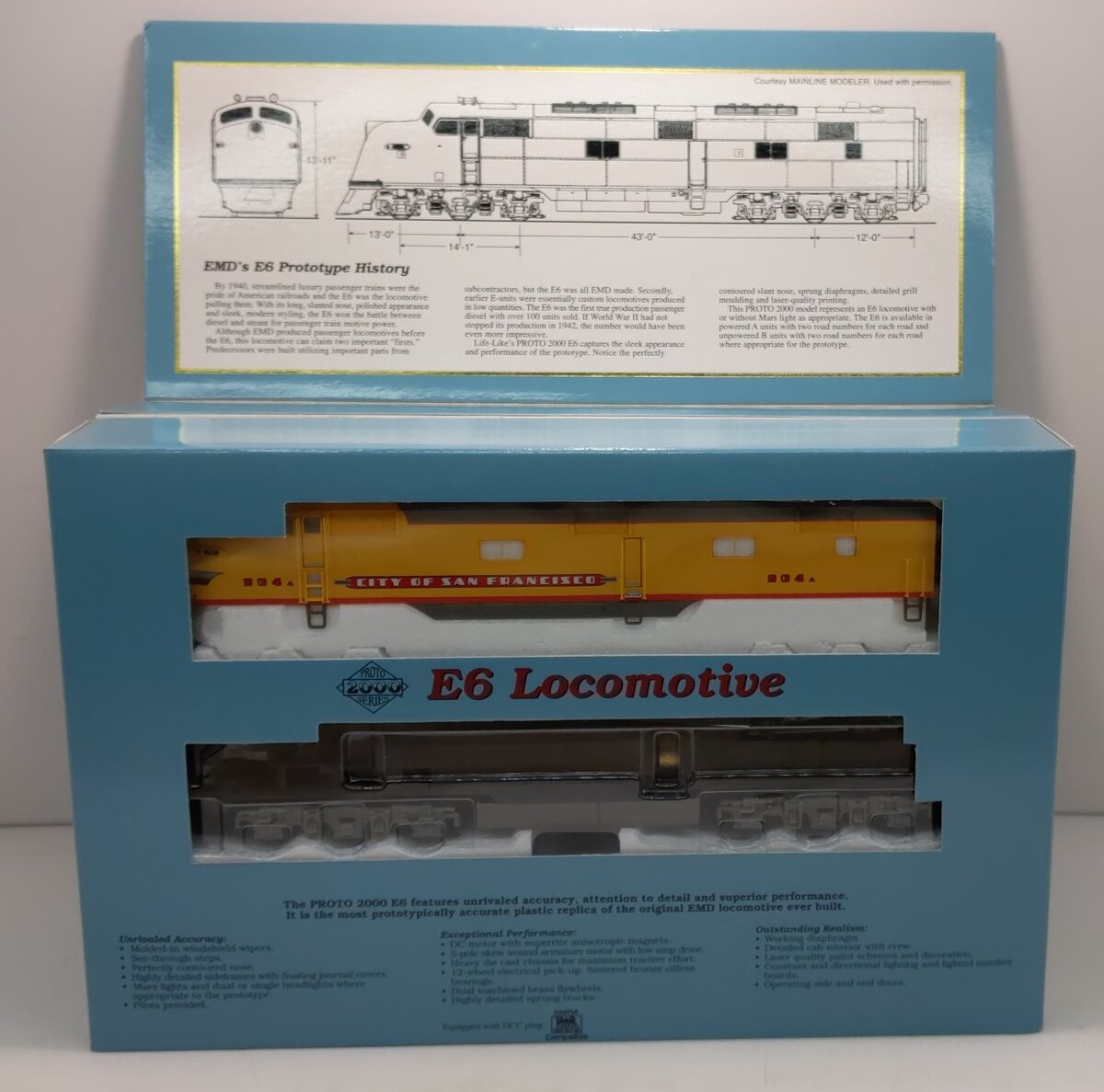 Proto 2000 23196 HO Union Pacific E-6 Diesel Locomotive w/Mars Light ...