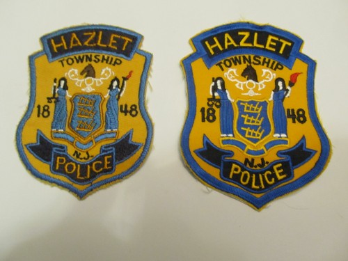 New Jersey Hazlet Police Patch Set Loom Left Cheese Cloth Diff | eBay