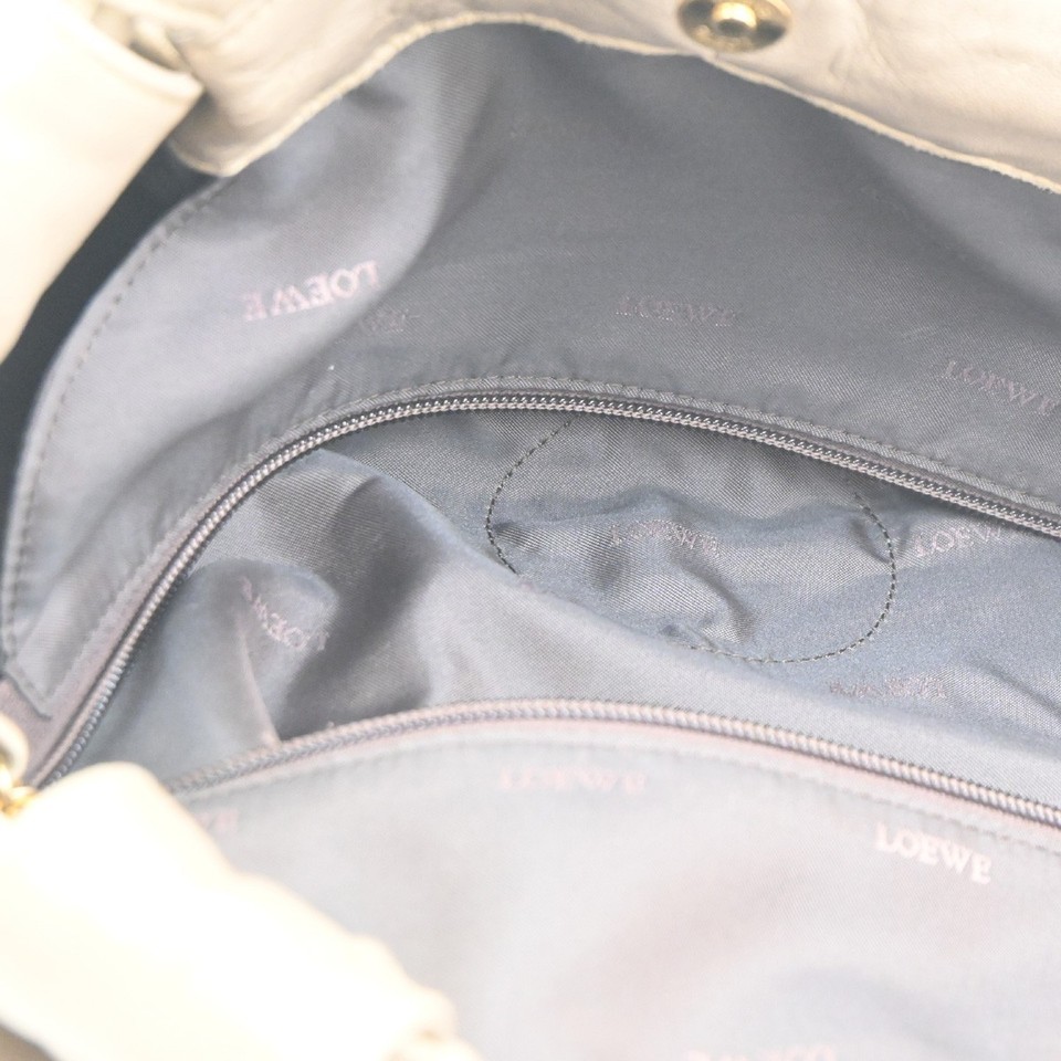 LOEWE ANAGRAM Logo Aire Handbag Nappa Leather Gold GHW Spain 76CA576 ...