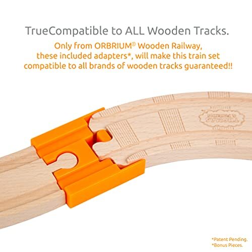 Wooden Train Set 100 Piece Orbrium Toys Triple Loop Fits Thomas Brio ...