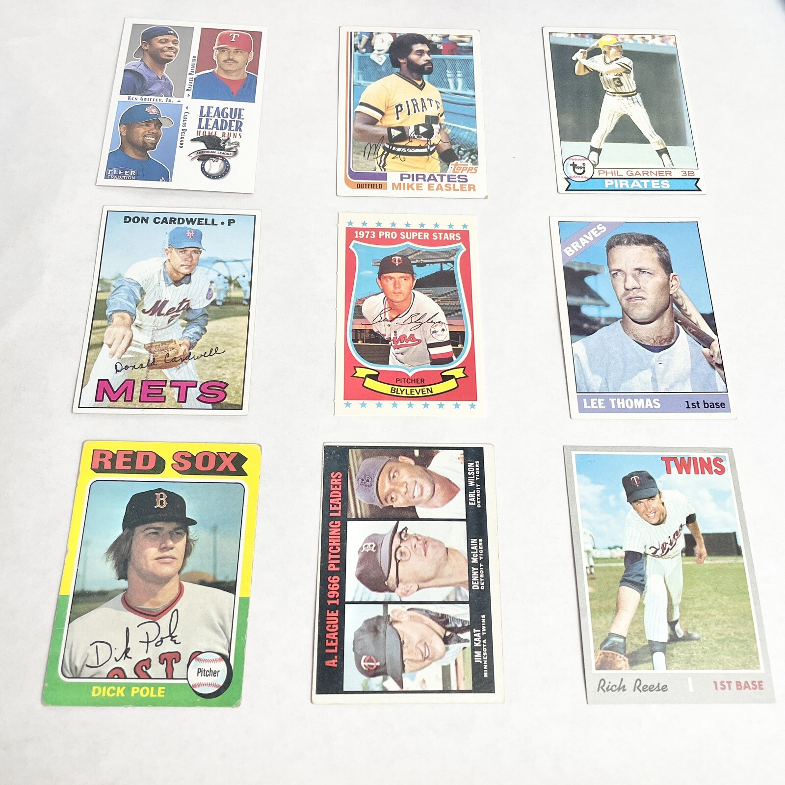 Vintage Baseball Card Lot (9) 60s 70s 80s 90s '00 HOF Stars Random ...