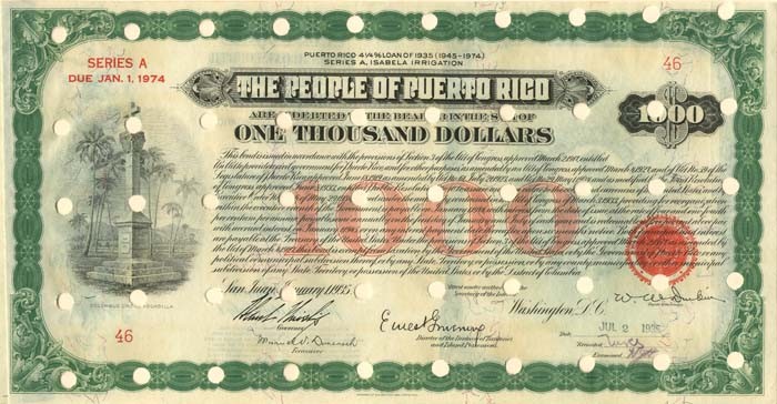 People of Puerto Rico - Foreign Bonds | eBay