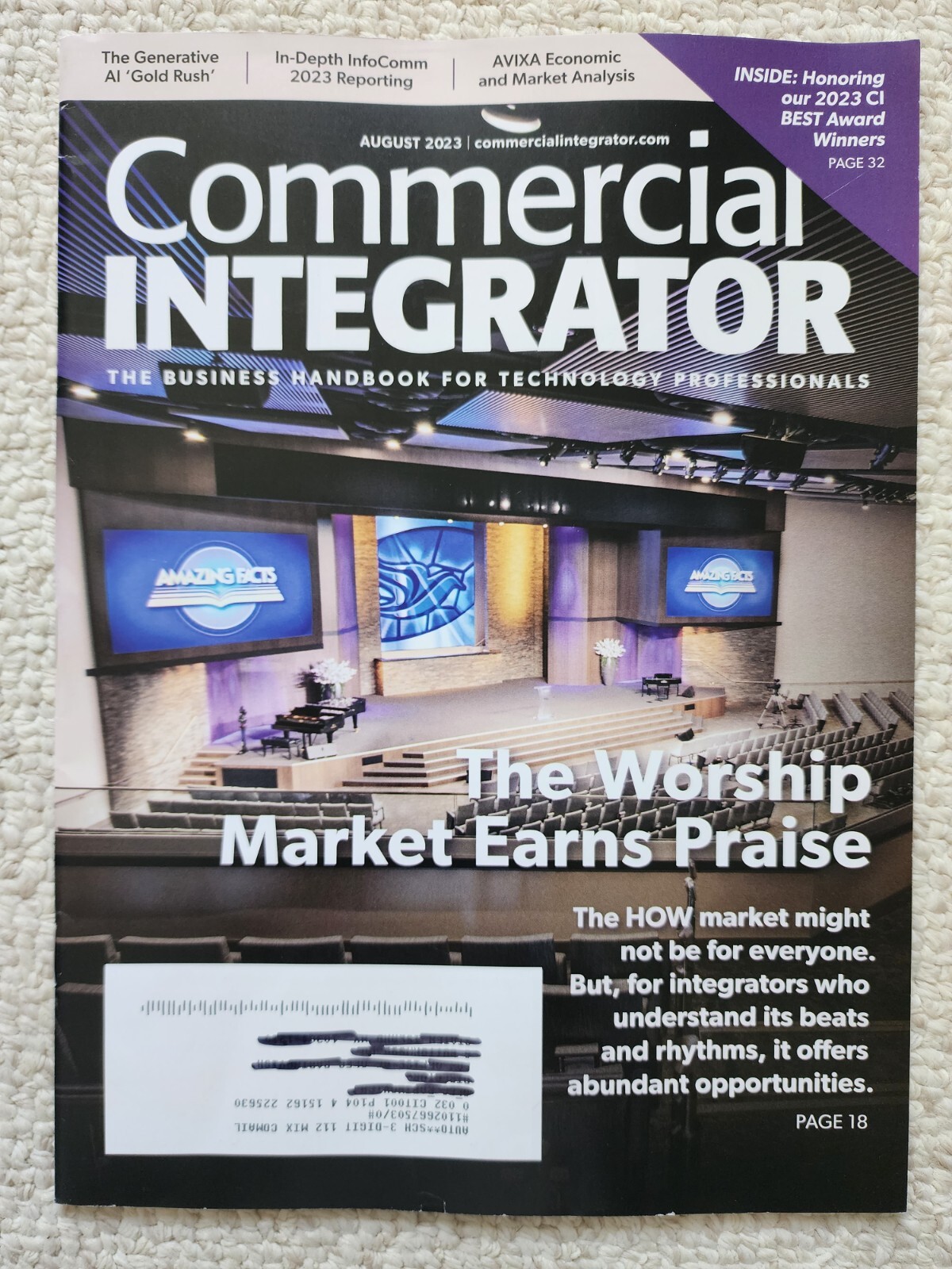 Commercial Integrator Magazine August 2023 The Worship Market Earns ...