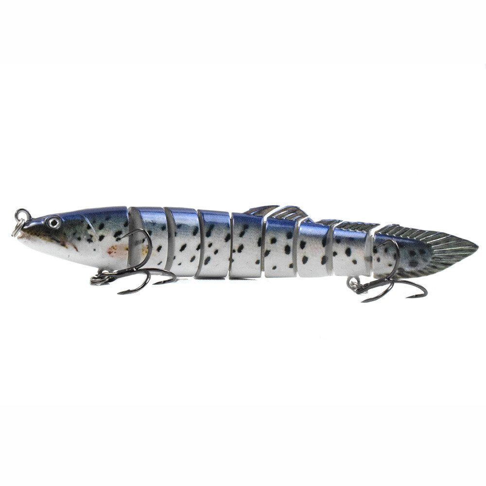 2PCS Mulit Jointed Fishing Lure Eel 9 Segments 10cm/10g Wobbler Pike ...