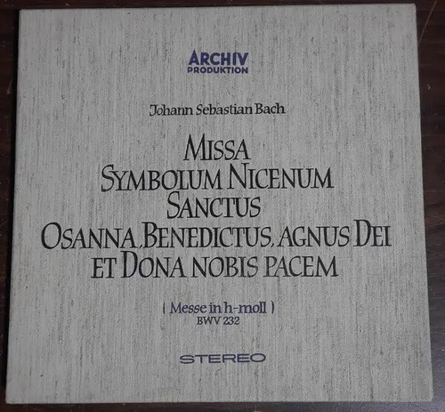LP-BOX Bach Missa Symbolum Nicenum Sanctus Osanna, Benedictus, Agnus ...