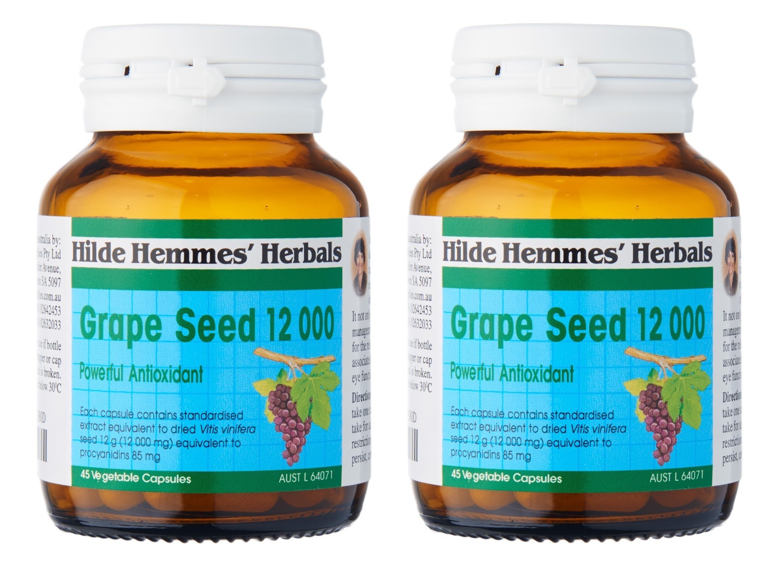 HILDE HEMMES GRAPE SEED 12000MG CAPSULES // CHOOSE SIZE + FREE SAME DAY ...