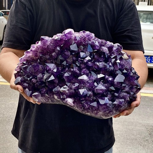 27LB Natural Brazilian Amethyst Crystal Point Stone Cluster Quartz ...