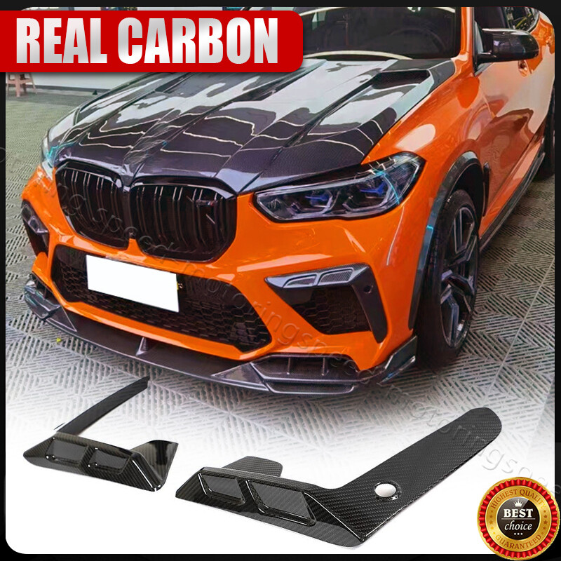 For 2020-2024 BMW F95 X5M Dry Carbon Fiber Front Bumper Splitter Air ...