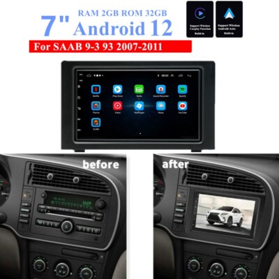 7'' Android 12 2+32GB Car Stereo Radio GPS Nav For SAAB 9-3 93 2007 ...