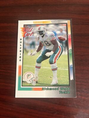 1992 Wild Card Richmond Webb #437 Miami Dolphins Texas A&M Aggies | eBay