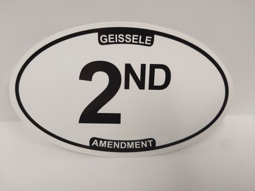 Geissele 2nd Amendment Logo Sticker Decal Vinyl Authentic 5.25" x 3.25 ...