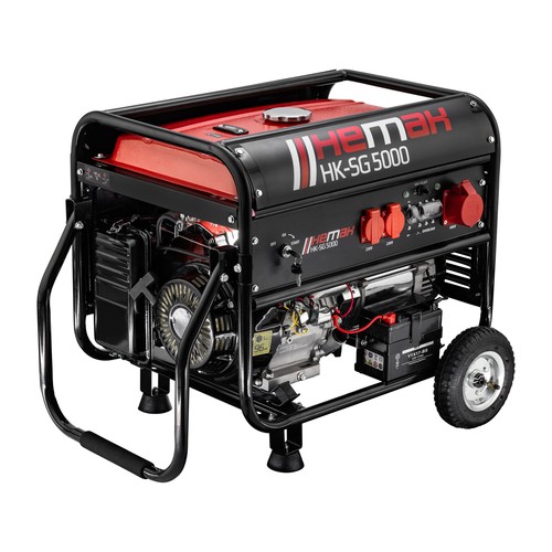 HEMAK Benzin Stromerzeuger Notstromaggregat HK-SG 5000 4 Takt 2x230 V ...