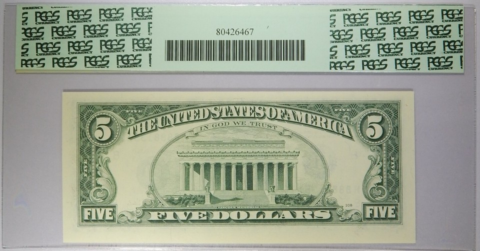 1995 $5 St. Louis PCGS 65 PPQ Lucky 8's Fancy Serial Number 88881351 | eBay