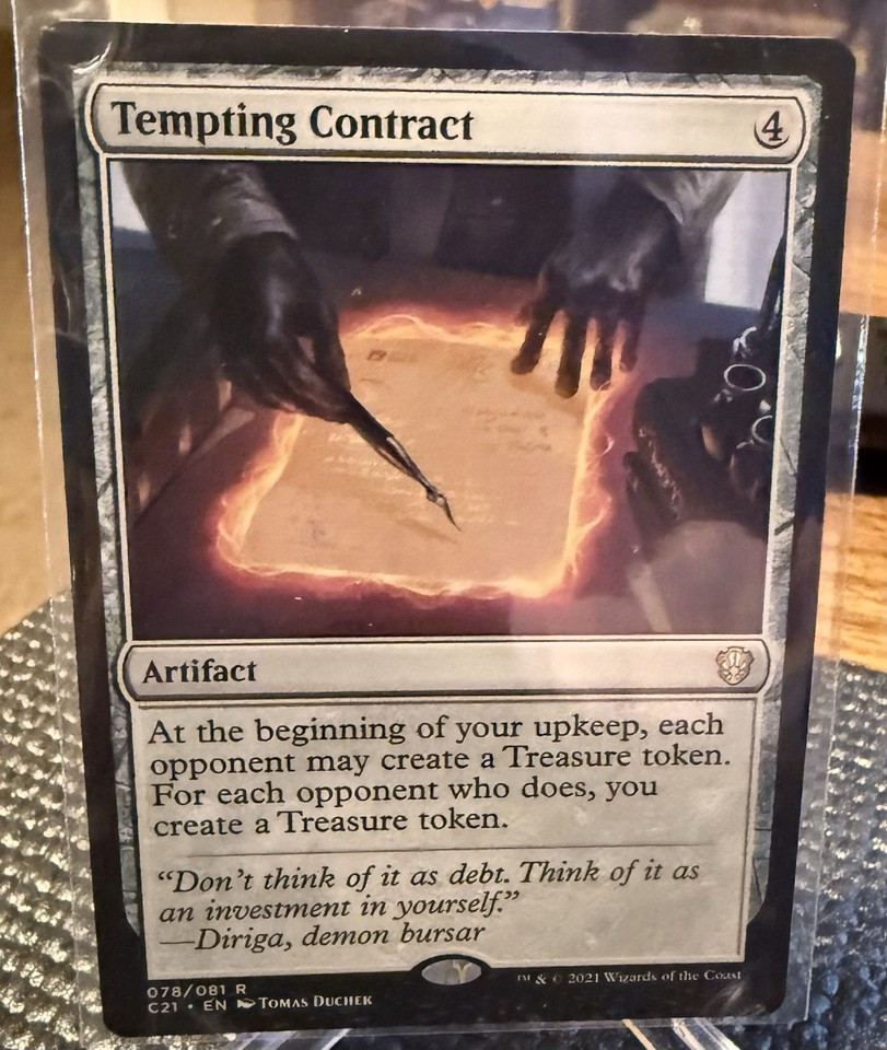Magic The Gathering MTG 071 Tempting Contract Commander 2021 Mint Never ...