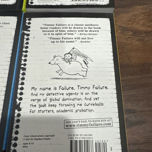 LOT OF 4 Timmy Failure By Stephan Pastis Books Children's Books | eBay