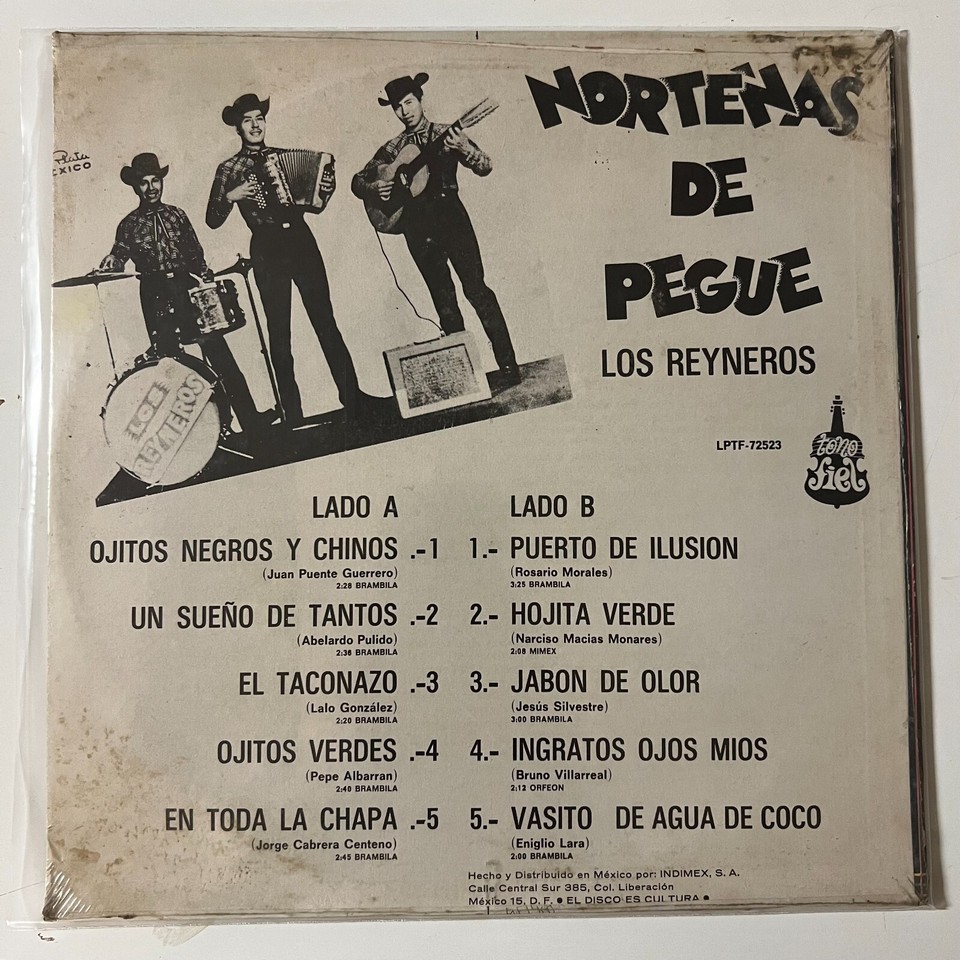 Los Reyneros, Norteñas de Pegue (Different Cover), Mexican Lp Still ...
