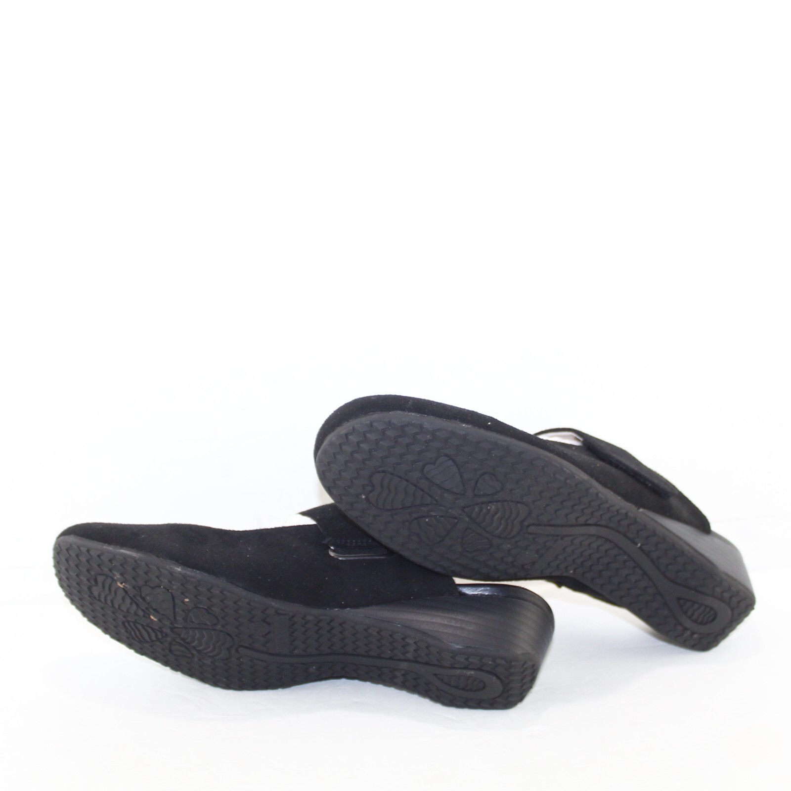 ASHRO womens Mule dress shoes size 8 M black faux suede upper hook ...