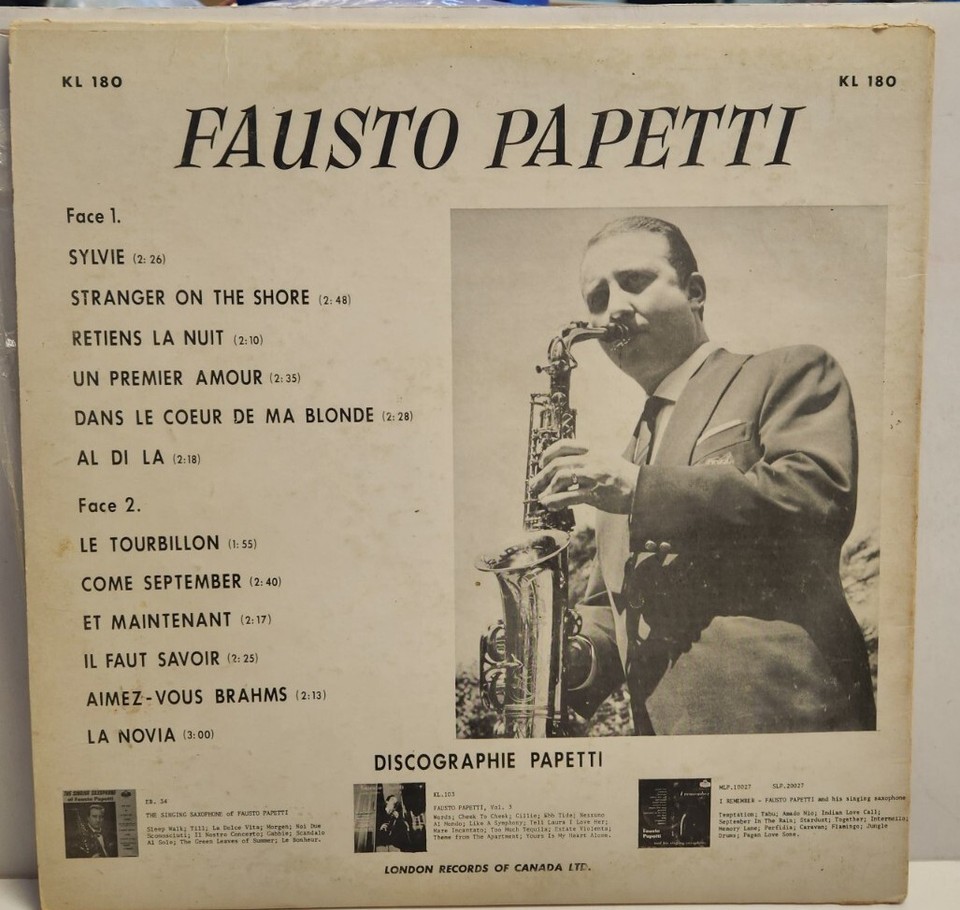 FAUSTO PAPETTI LP Record London Sexy Cheesecake Cover | eBay