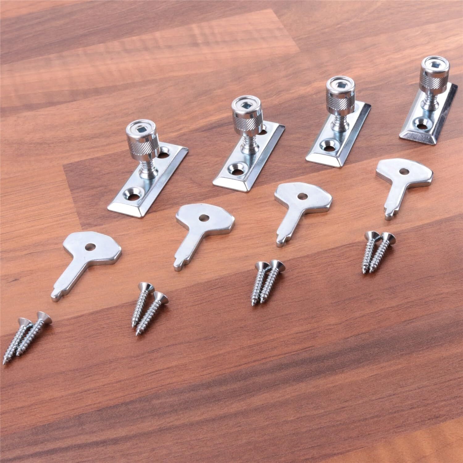 Window Lock Stay arm Lock With Key And Screws (Brass/Zinc) Pack Of 4 ...