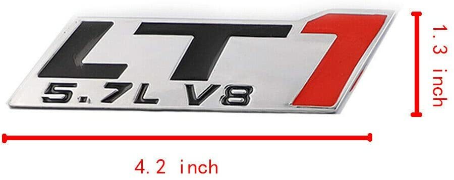 2x LT 1 5.7L V8 LT1 Emblem Engine Hood Decal Trim Badge Nameplate ...