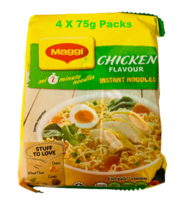 MAGGI 2 MINUTES INSTANT NOODLES CHICKEN FLAVOUR 4 x 75G SUPER TASTY ...
