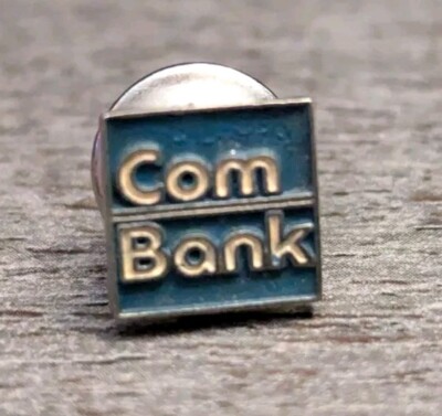 🏦💵 ComBank (CommBank) Commonwealth Bank Of Australia Vintage Blue Lapel ...