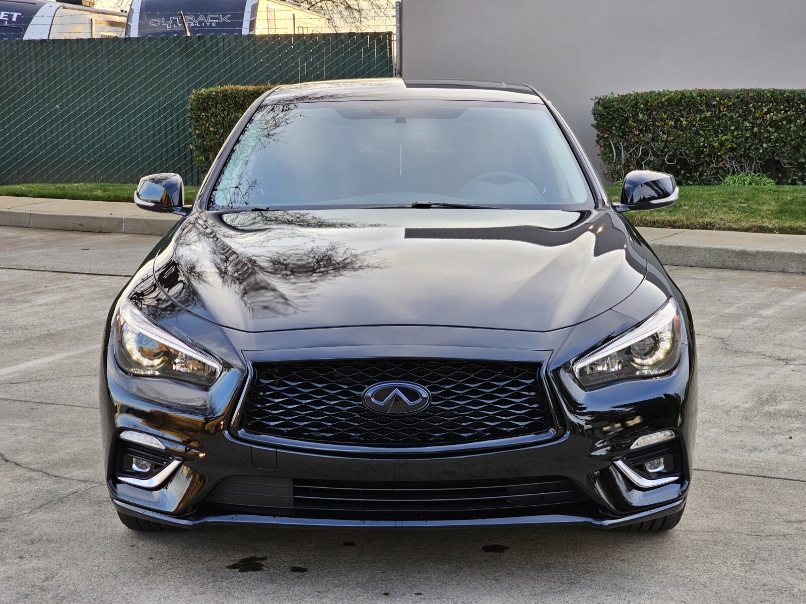 FOR 2018-2024 INFINITI Q50 WHITE LED All Black Emblem. | eBay