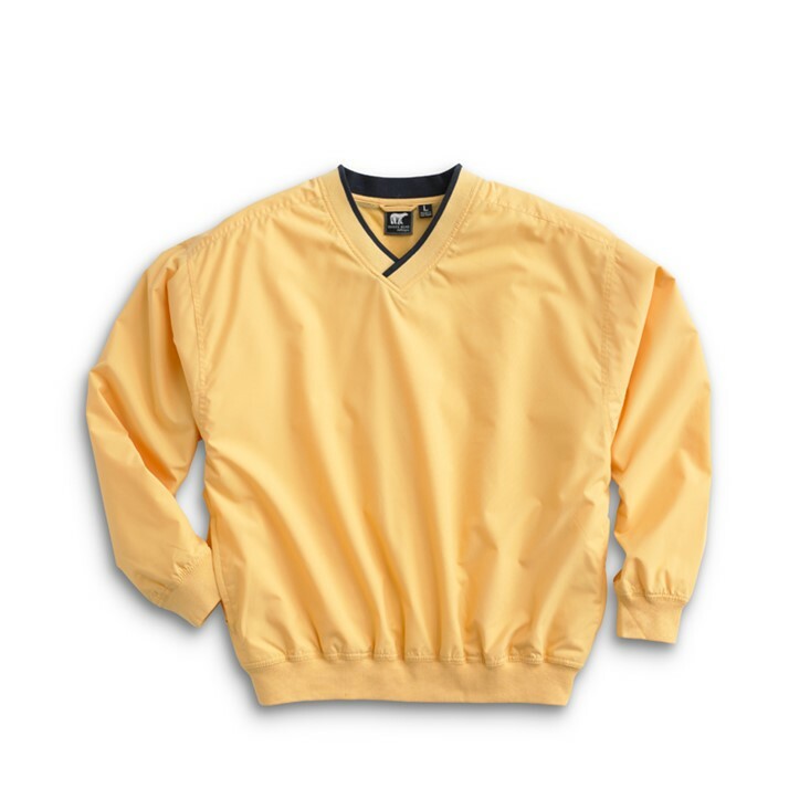 White Bear Microfiber Windshirt Pullover Long Sleeve V-Neck Golf Wind ...