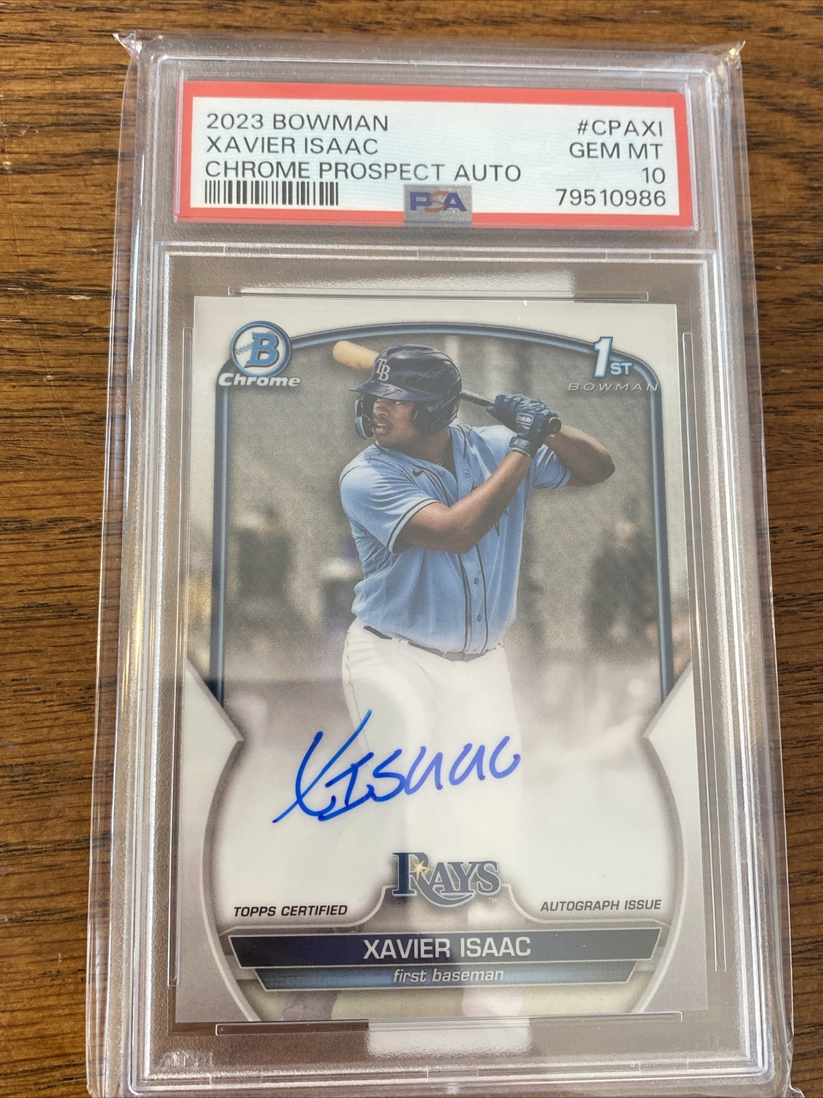 Xavier Isaac - 2023 Bowman Chrome Prospect Auto - PSA 10 GEM MINT ...