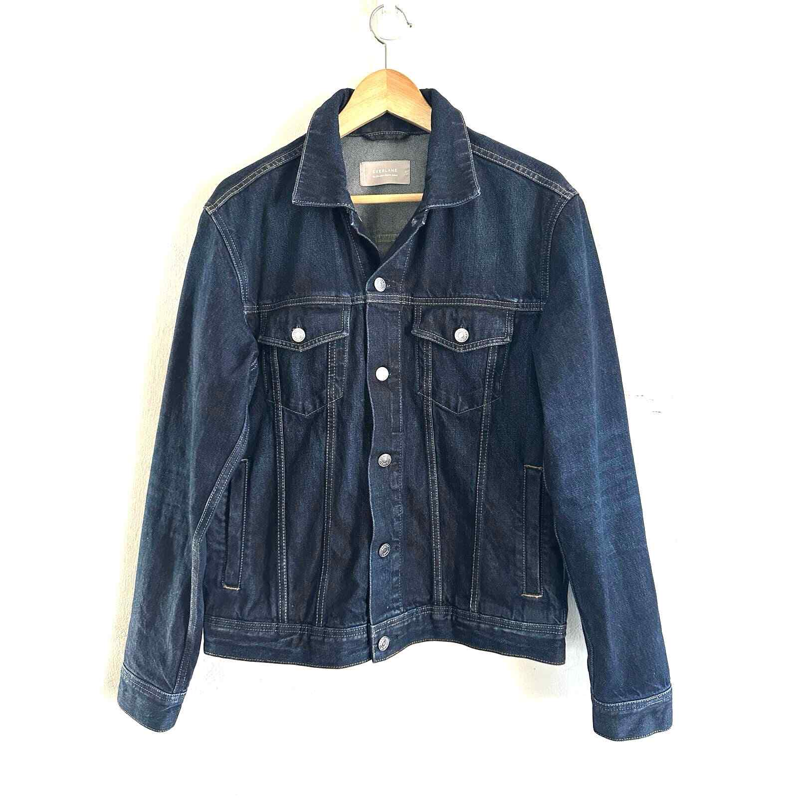 Everlane The Shrunken Denim Jacket Dark Blue Wash Siz… - Gem