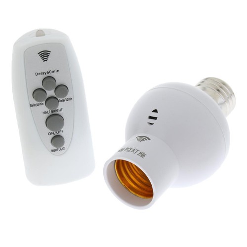 Dimmable Remote Control E27 Bulb Holder with On/Off Switch Controller ...