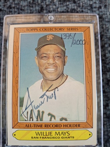 WILLIE MAYS 1985 Topps Collector's Series #26 AUTO #/2000 Signed Hall ...