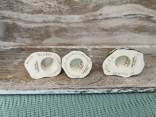 (3) LENOX Mini Lighthouses West Quoddy Head Minot’s Ledge St. George’s ...