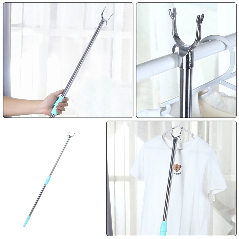 Reach Clothes Poles Clothing Hook Closet Stick for Hanging Hanger ...