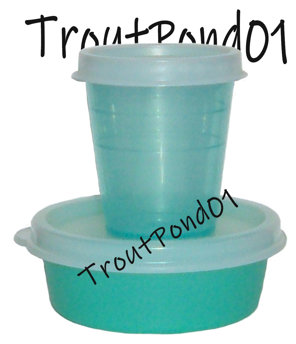 Tupperware Half Snack Cup Giant Smidget Mini Bowl 2 oz Midget Teal New ...