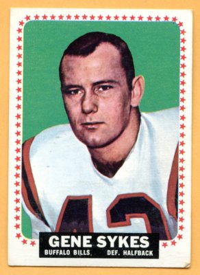 1964 Topps Football # 40 Gene Sykes (VG) Box 701 -- Buffalo Bills | eBay