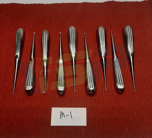 9 Pieces Set Codman Aesculap V. Mueller Bone Cup Curettes Orthopedics ...
