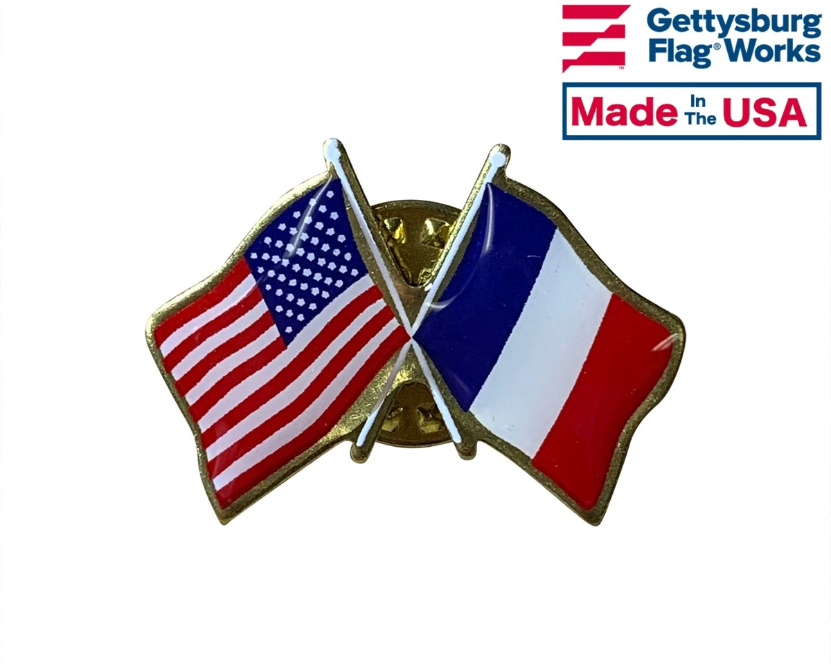 Pin USA/France Cross Flags | vannieveltgoudriaan.com