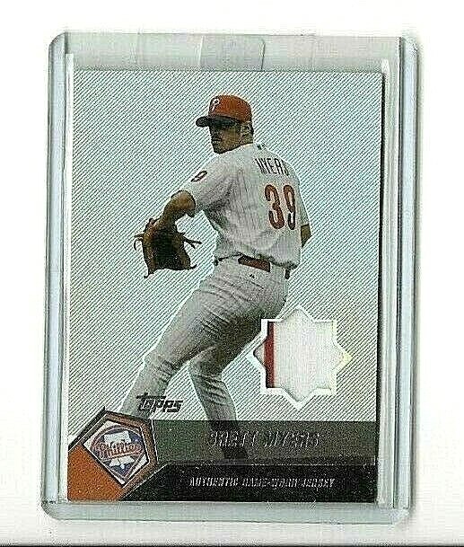 BRETT MYERS LOT: GAME USED PINSTRIPE JERSEY & ROOKIE JERSEY CARDS | eBay